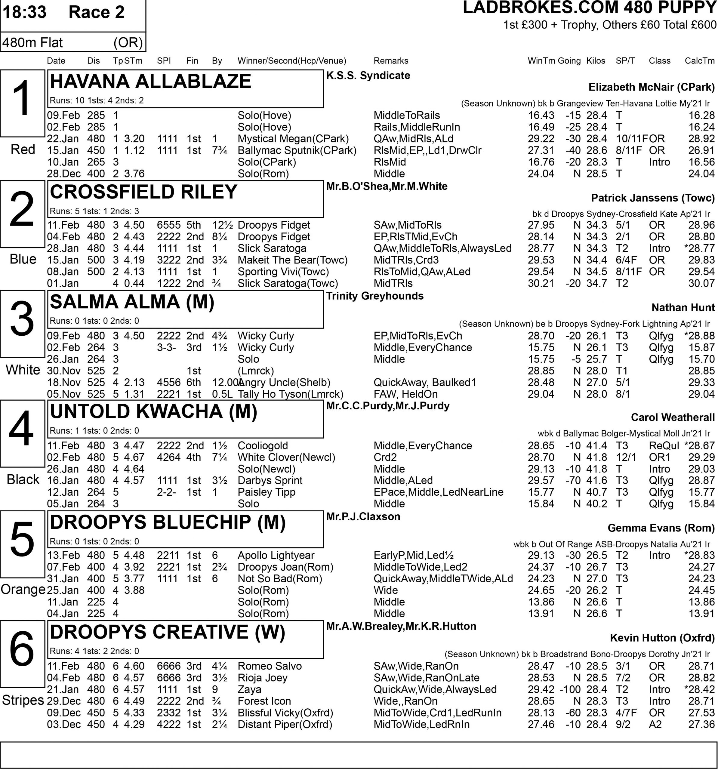 MONMORE WINTER DERBY + SUPPORTING CARD - Greyhound Star | News from the ...